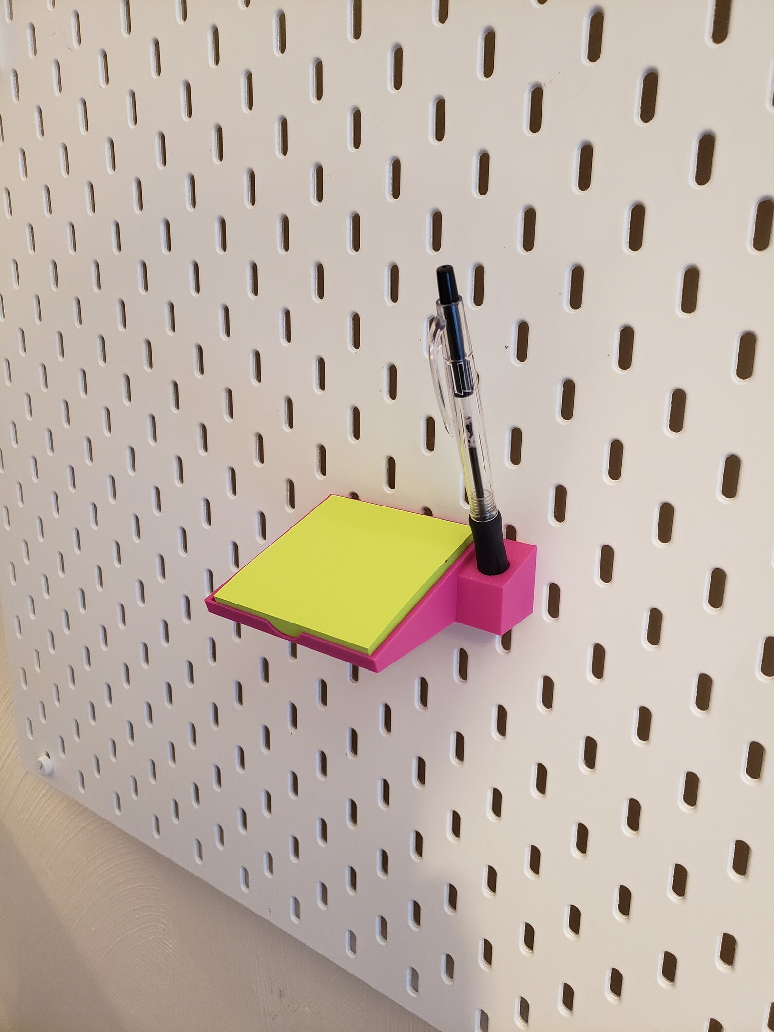 Ikea Skadis Pegboard Sticky Note and Pen Holder - Hot Pink - Etsy UK