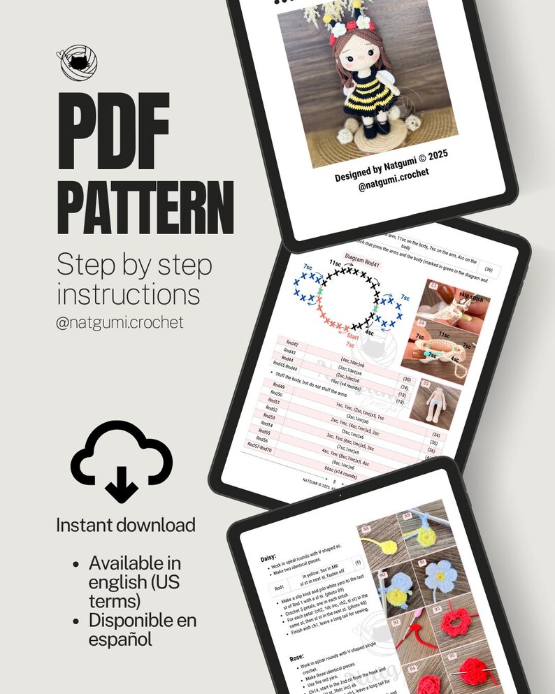 Bea Doll Crochet Digital Pattern PDF Amigurumi - Etsy