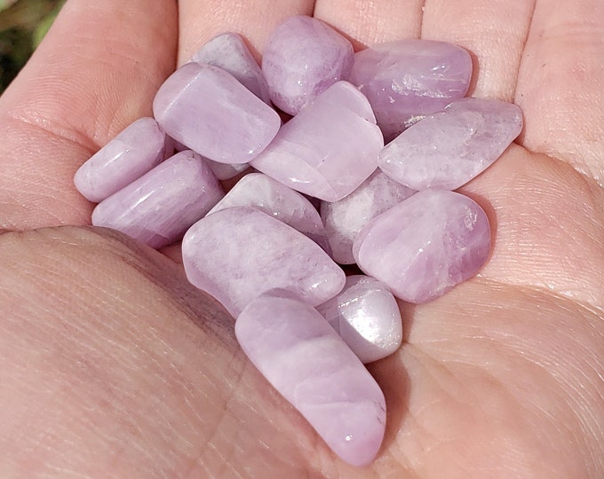 Small Pink Kunzite High Quality A Grade Tumbled Crystal Polished Stone ...