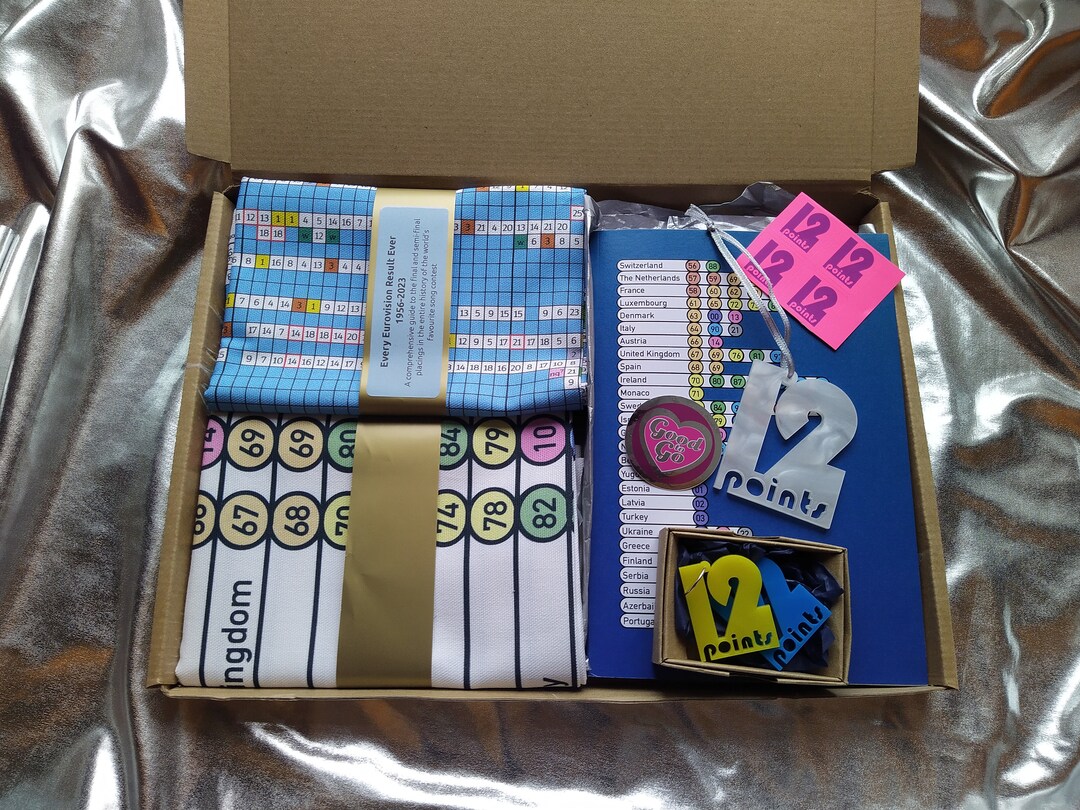Deluxe Eurovision Letterbox Gift Notebook, Tea Towel, Ornament ...