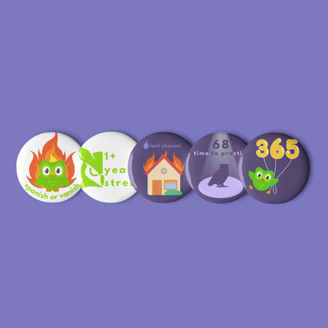 Duolingo Language Learning Pins - Etsy