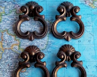 Rosette drawer pulls | Etsy