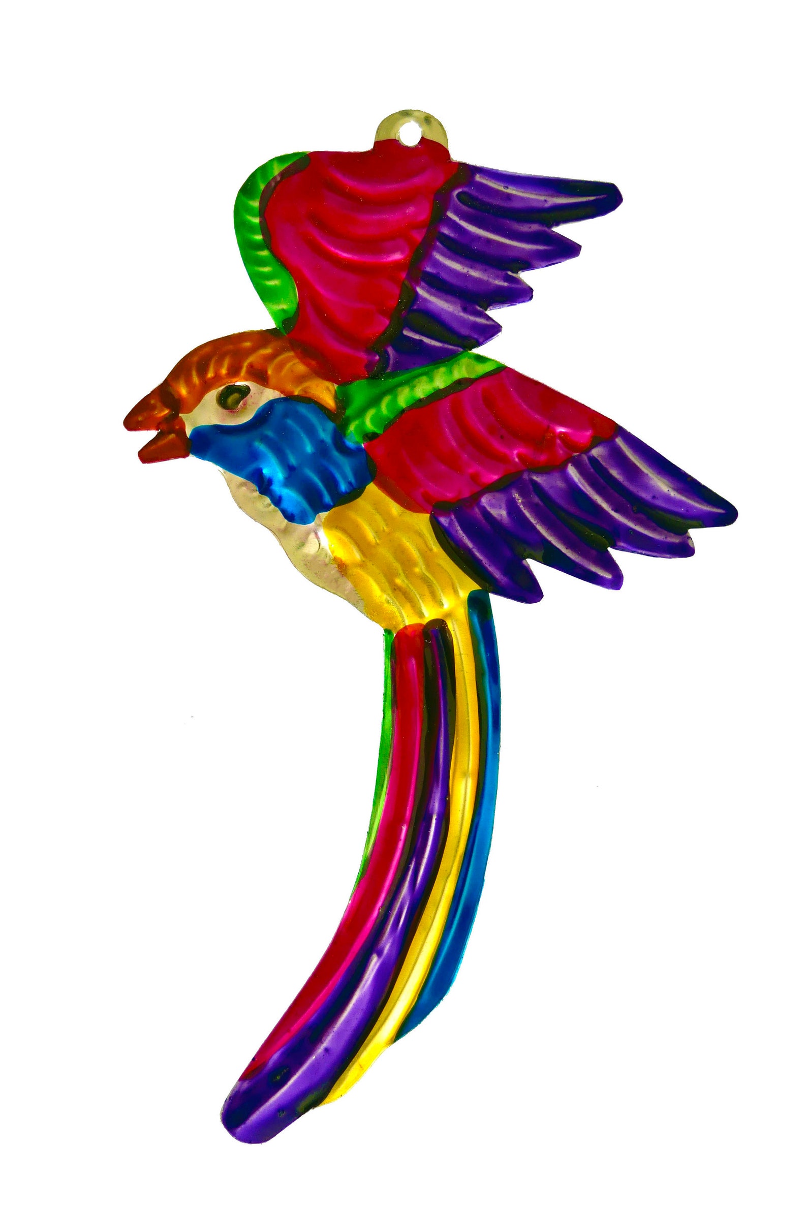 Hand-punched Tin Ornament Quetzal Bird Tropical Colorful - Etsy