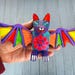BAT MURCIÉLAGO Woodcarving, Colorful Oaxacan Alebrije, Mexican Folk Art ...