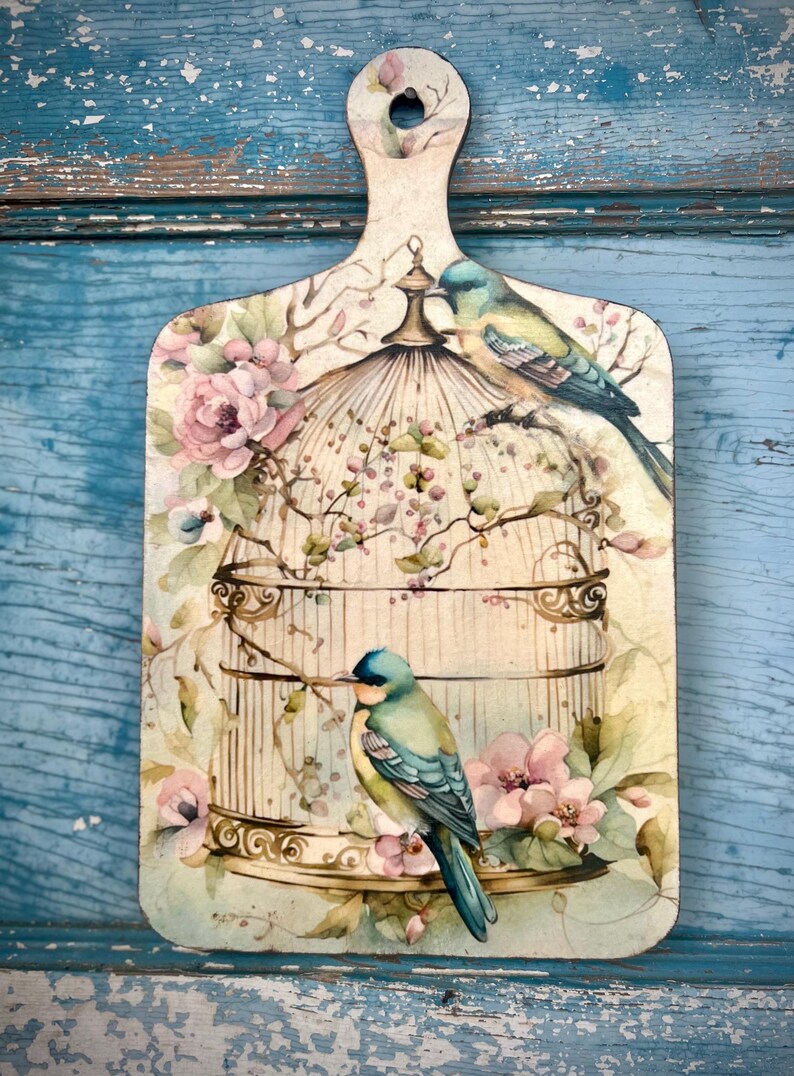 Spring Decoupaged Cutting Board, 12”x7” Spring Decoupage Cutting Board ...