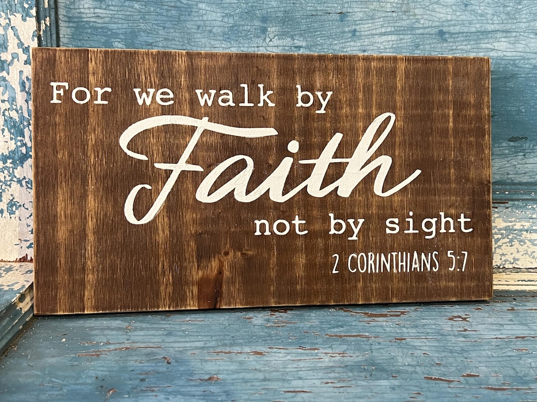 Faith Wall Plaque, Wooden Wall Plaque, Christian Faith Wooden Plaque ...