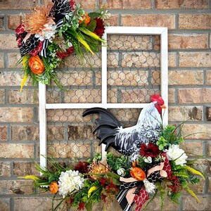 Custom Farm Rooster Window Frame, Chicken Window Frame, 18x22 ...