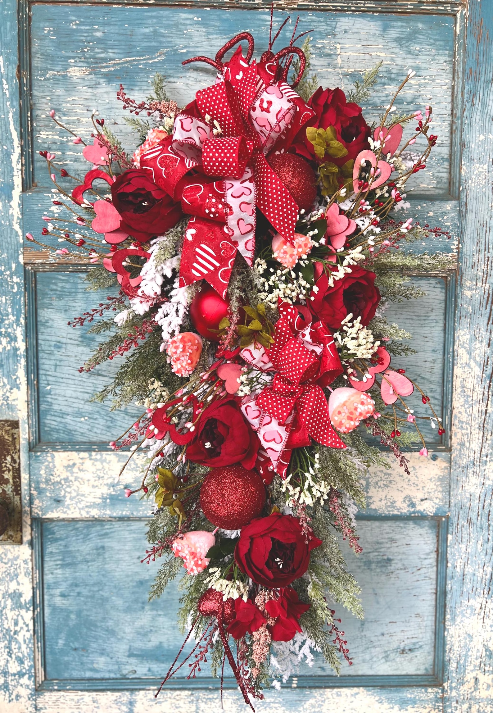 Sweet Heart Swag, Valentine Swag, 36x20 Valentines Day Swag, 36x20 ...