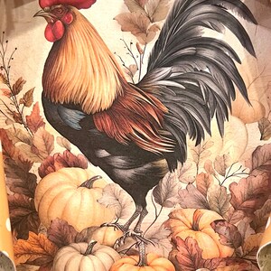 Fall Rooster Canvas Art: Pumpkin Patch Decoupage (8x10”) - Etsy