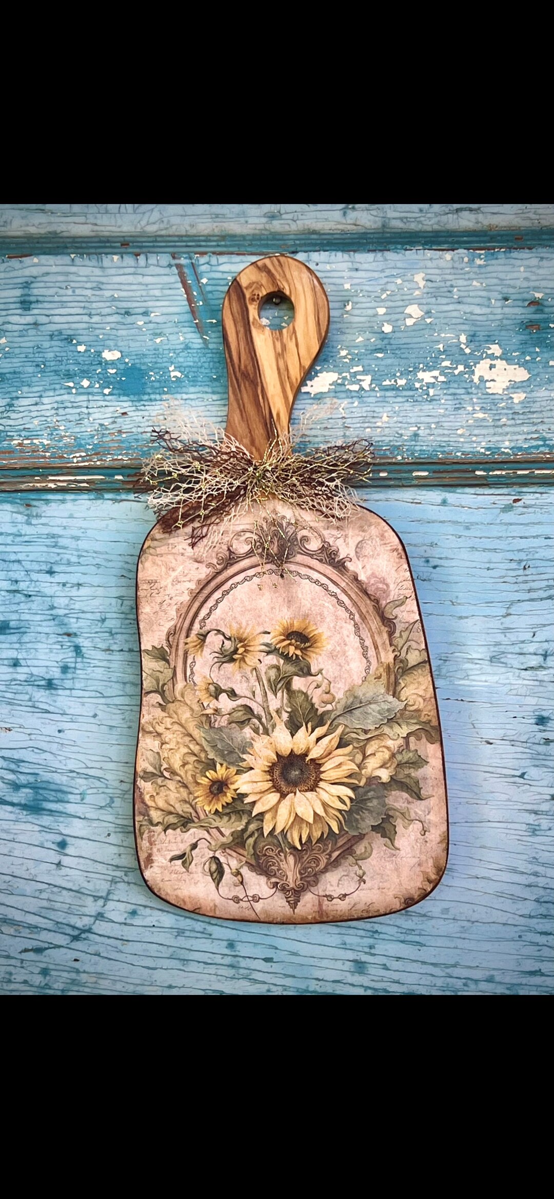 Custom Decoupaged Birch Cutting Board, Hand-decoupaged Wooden Cutting Board, 11.75 X 5.25 ...