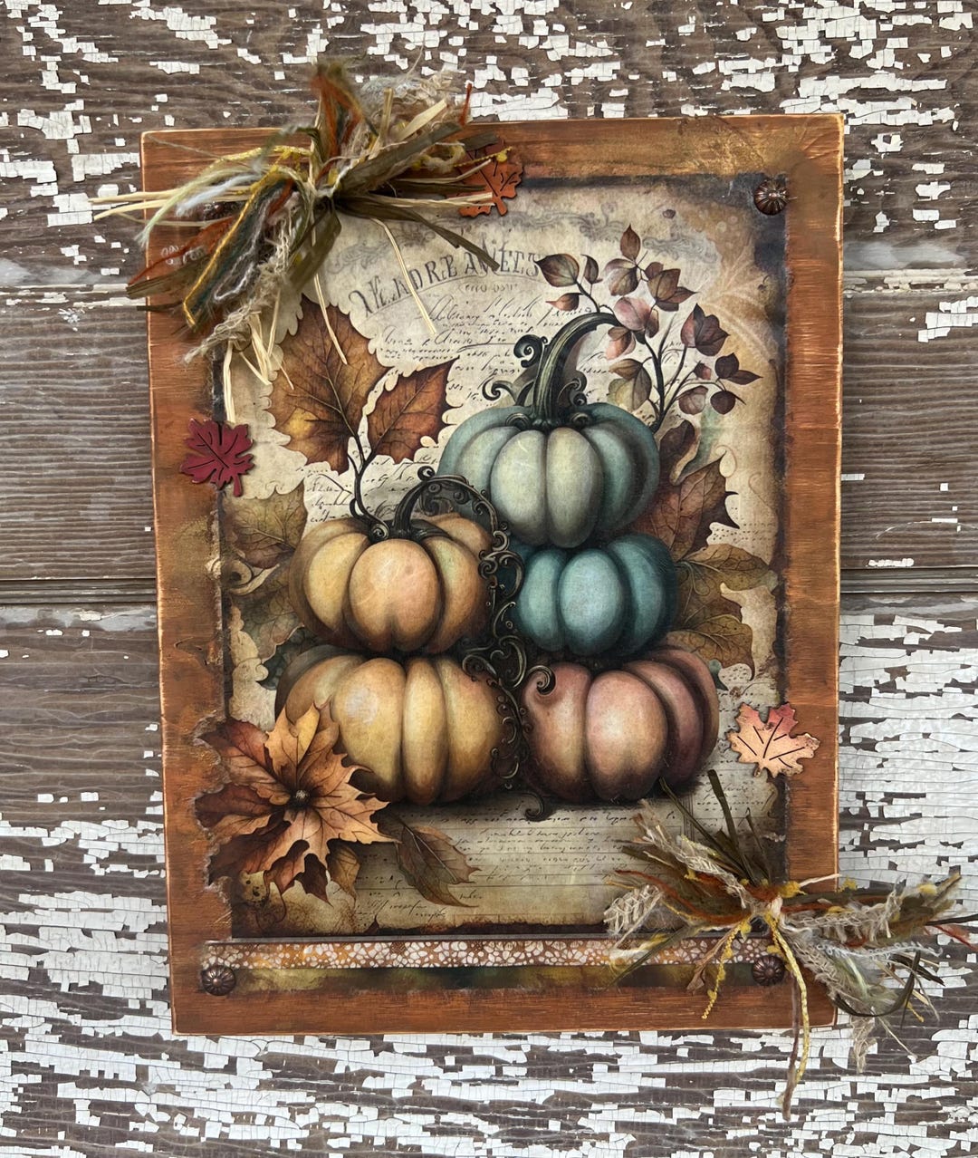 Seasonal Fall Wall Plaque, 9x12” Fall Picture, 9x12” Wood Fall Wall ...