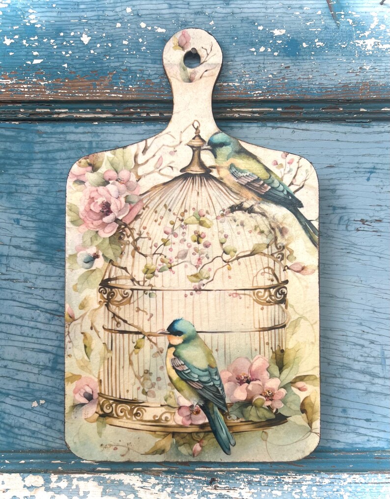 Spring Decoupaged Cutting Board, 12”x7” Spring Decoupage Cutting Board ...