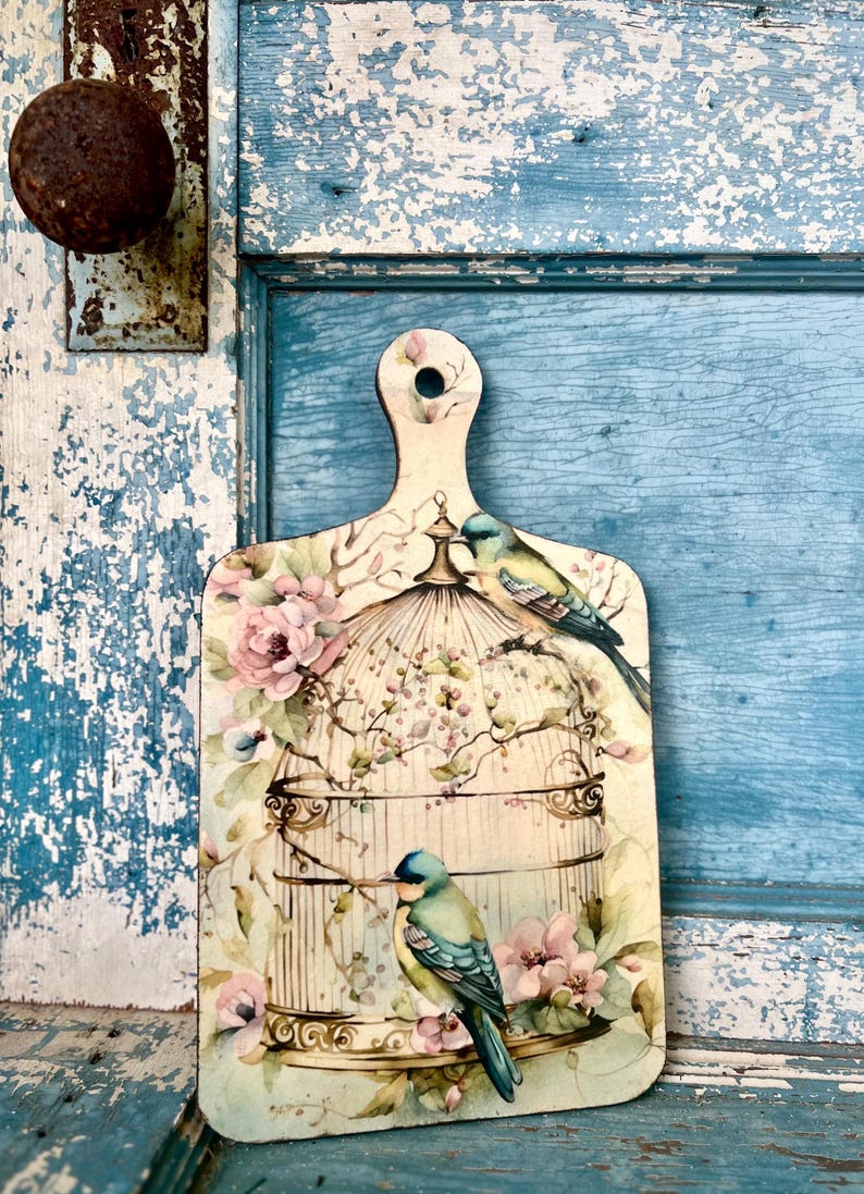 Spring Decoupaged Cutting Board, 12”x7” Spring Decoupage Cutting Board ...