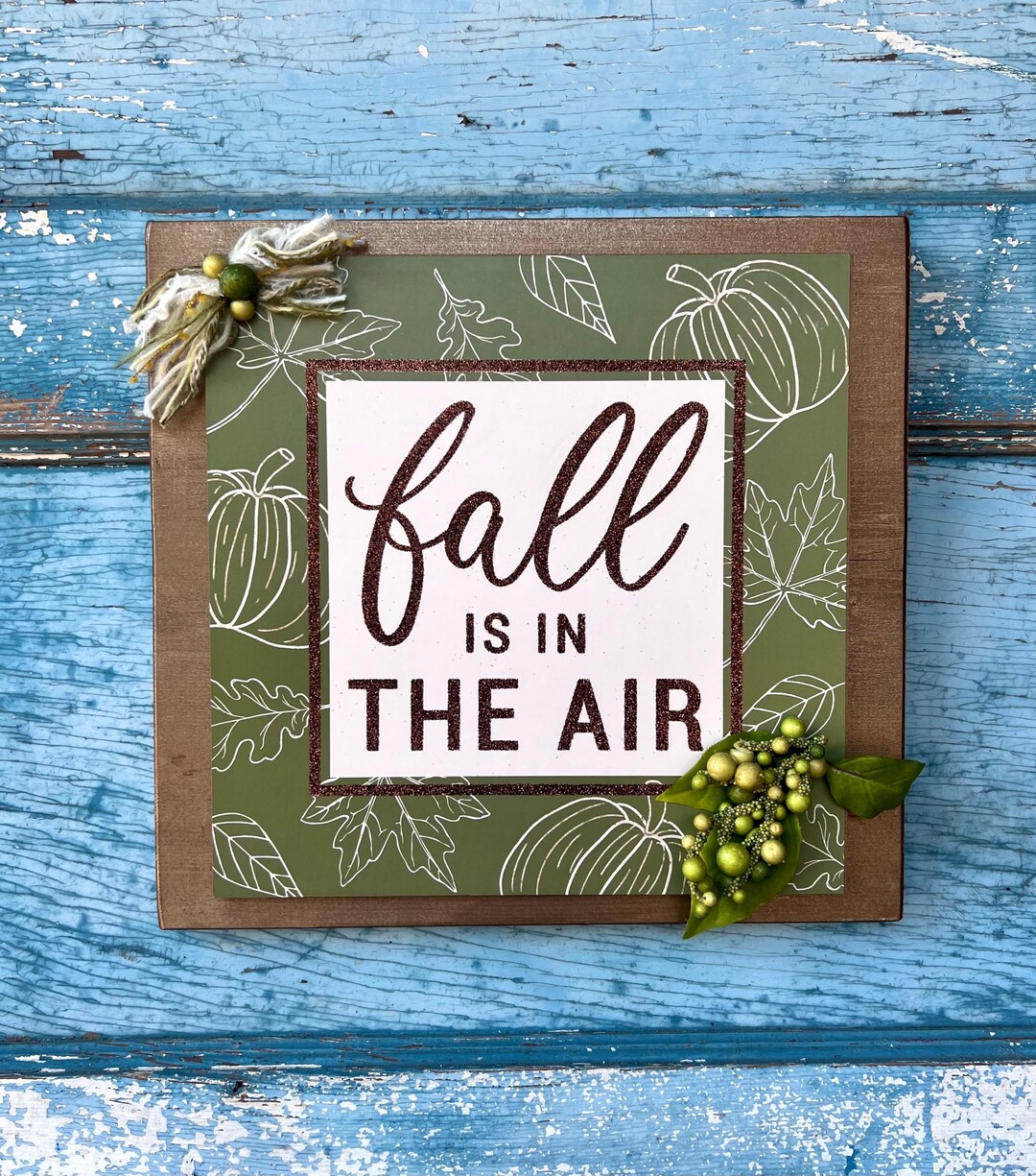 Fall Sign Wooden Frame, Fall Sign Wall Decor, Fall Sign Frame, “fall is ...