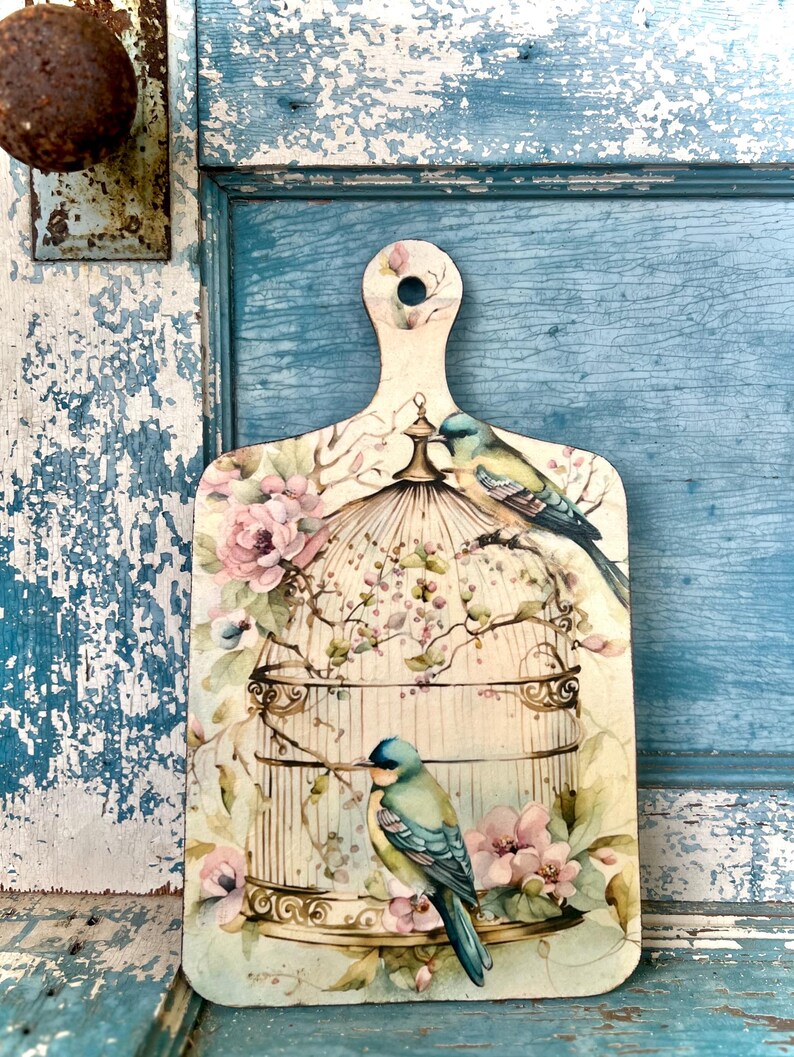 Spring Decoupaged Cutting Board, 12”x7” Spring Decoupage Cutting Board ...