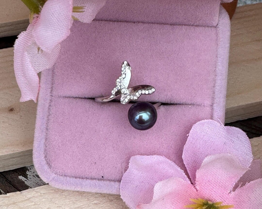 Adjustable Fresh Water Edison Pearl Ring|s925 Sterling Silver Band - Etsy