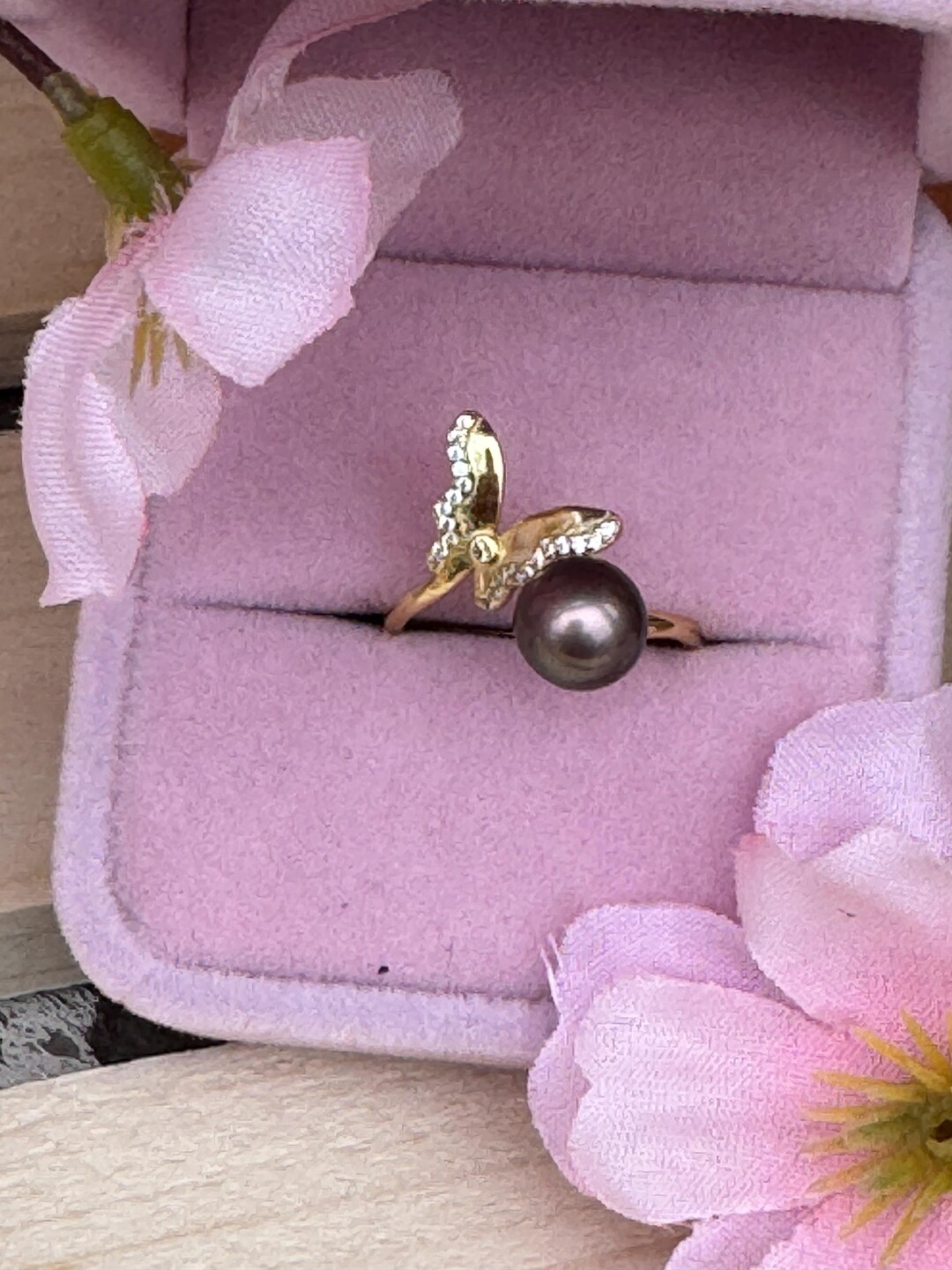 Adjustable Fresh Water Edison Pearl Ring|18k Gold Plated Over S925 ...