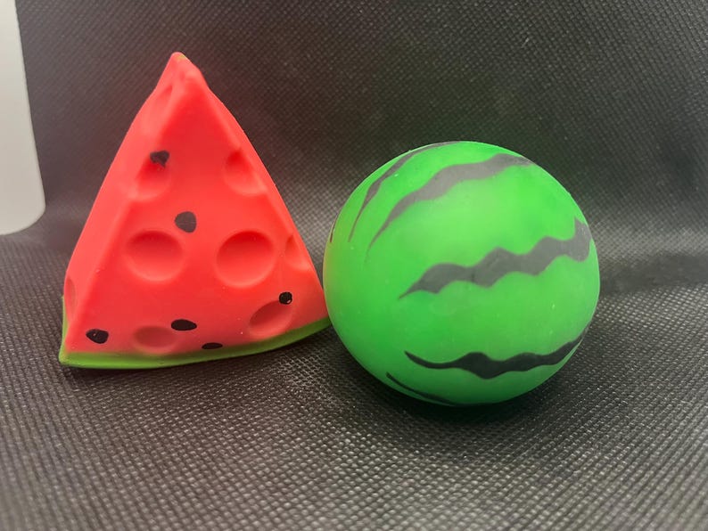 Watermelon Sliced Whole Fruit Squishy Squash Distress Toy Fidget - Etsy