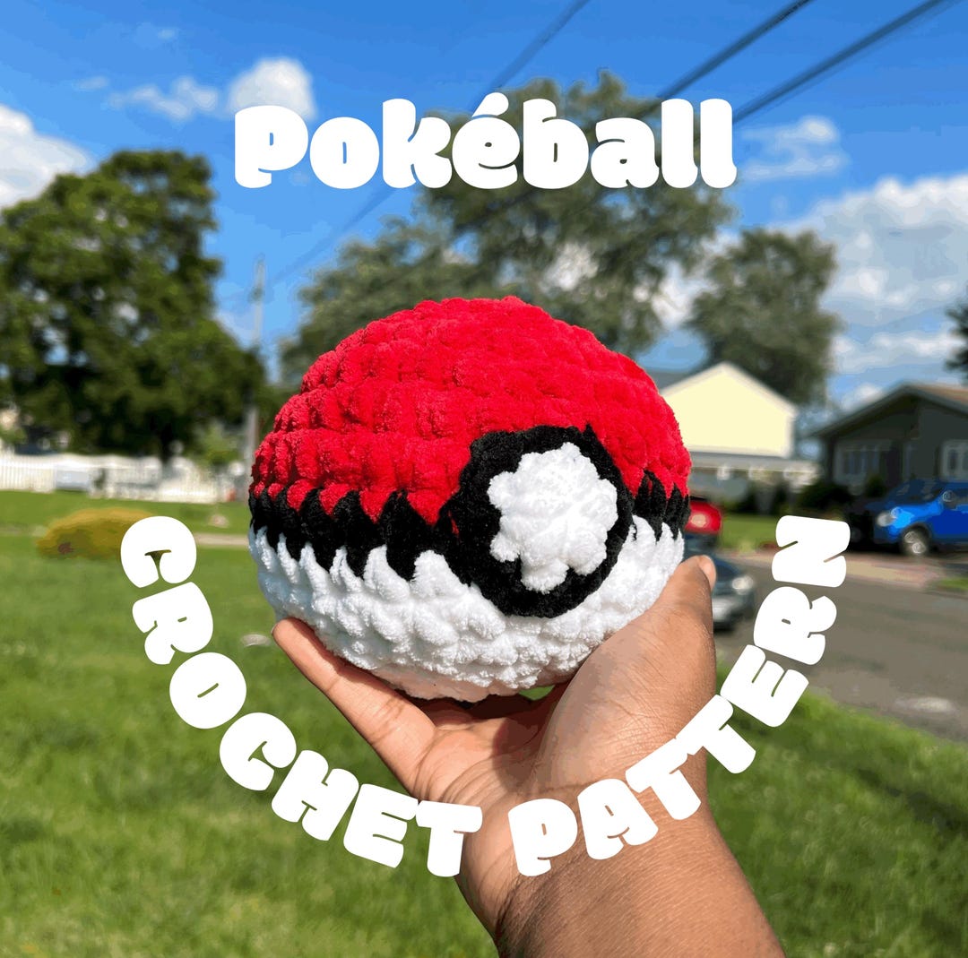 Crochet Pokeball Pattern | Crochet Pokemon Pattern | Amigurumi Pattern ...
