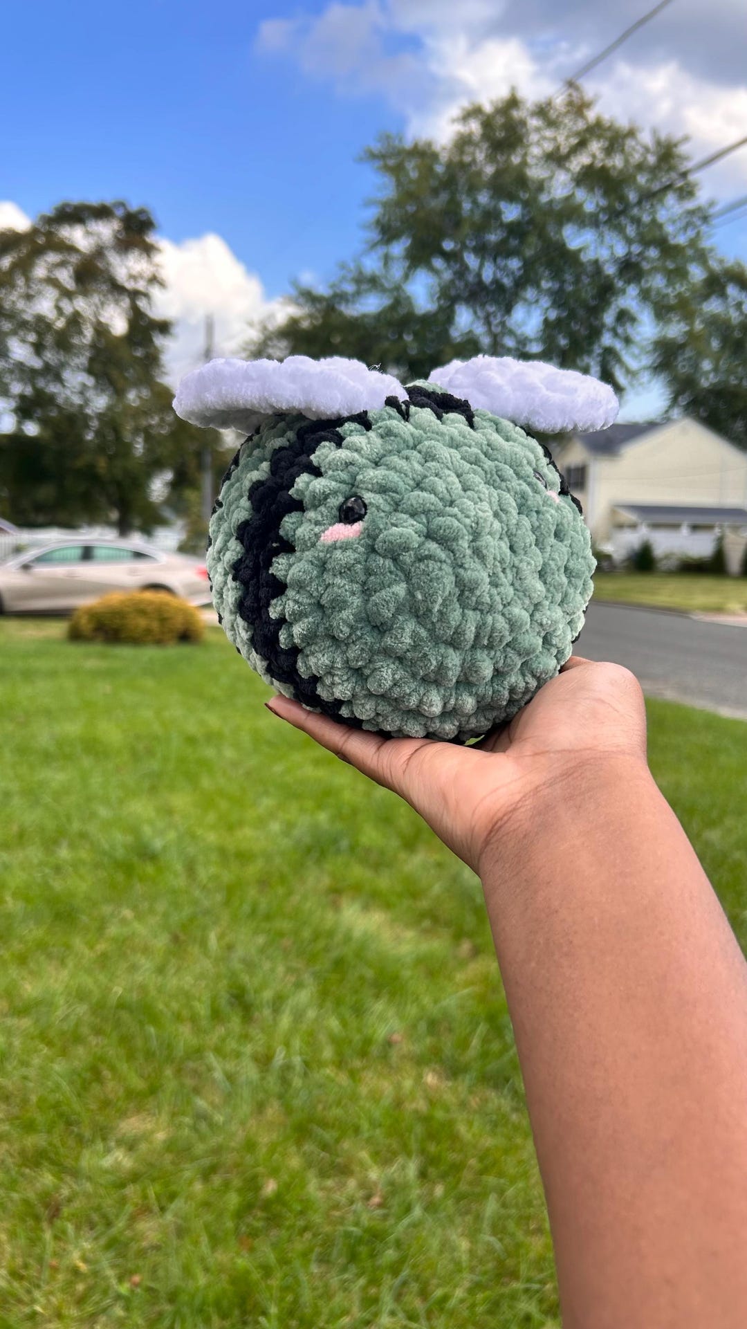 Crochet Zom-bee Zombie Plushie Bee Plush Bumblebee Toy Halloween Gift ...