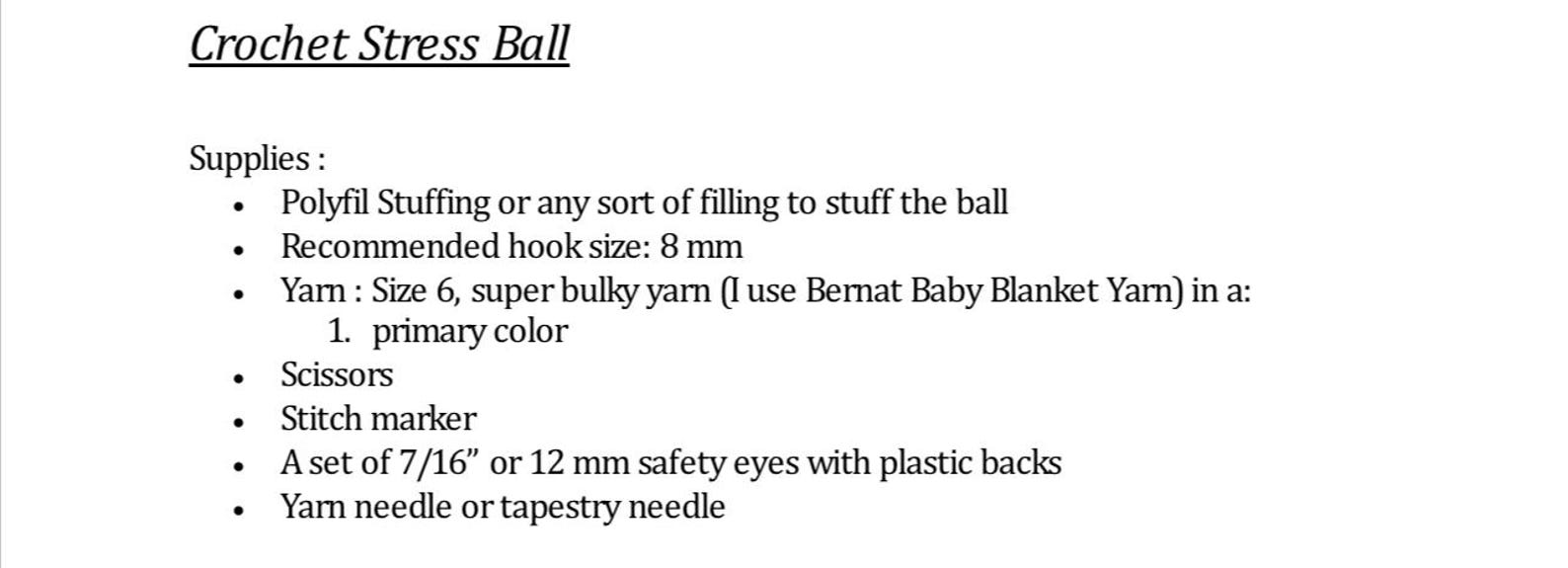 Crochet Stress Ball Pattern | Crochet Ball Pattern | Amigurumi Pattern ...