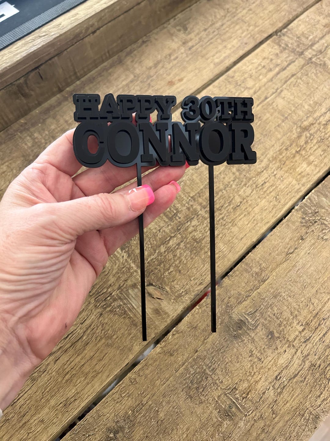 Luxury Acrylic Laser Cut 30th Birthday Topper Duo Layer Birthday Sign ...