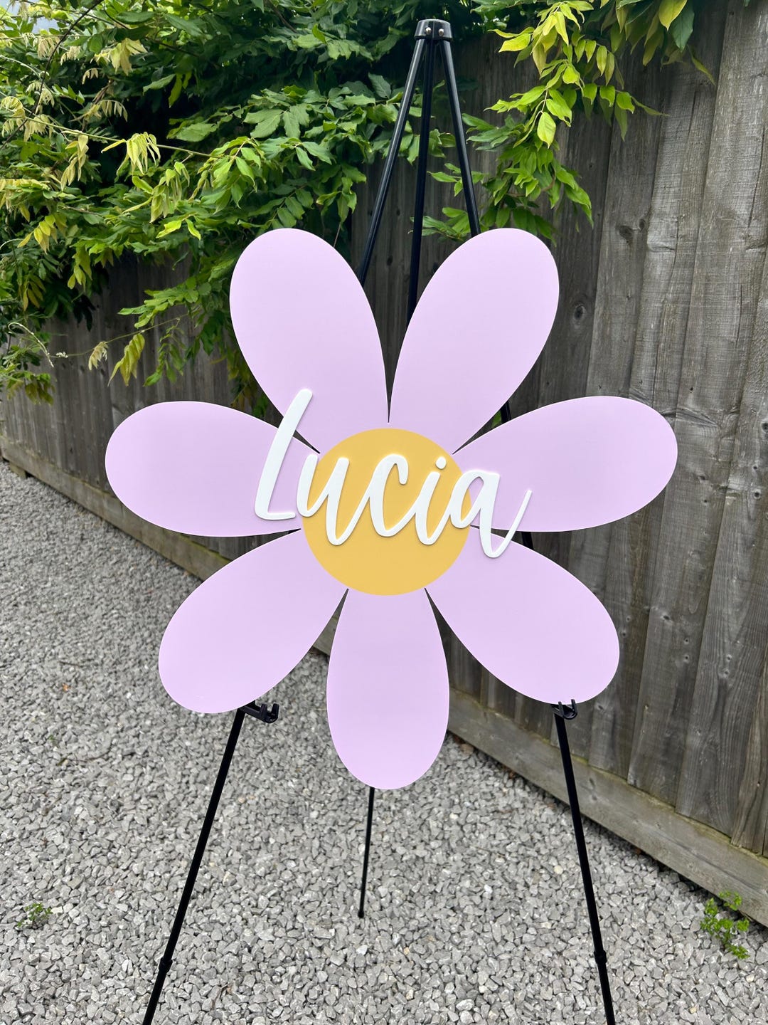 Personalised Flower Wall Sign Wall Sign Bedroom Flower Wall Sign ...