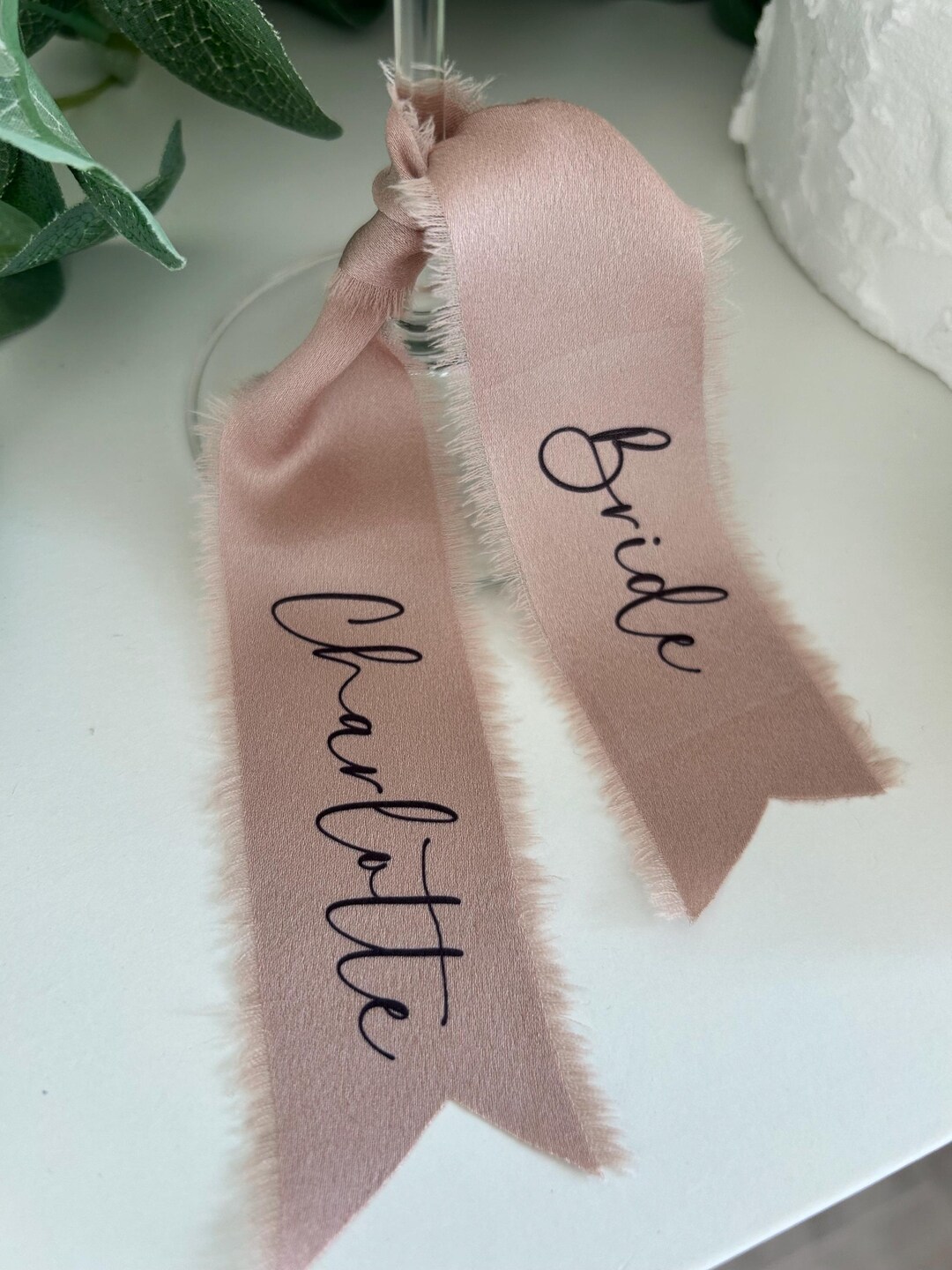 Personalised Ribbon | Wedding Table Place Names | Luxury Personalised ...