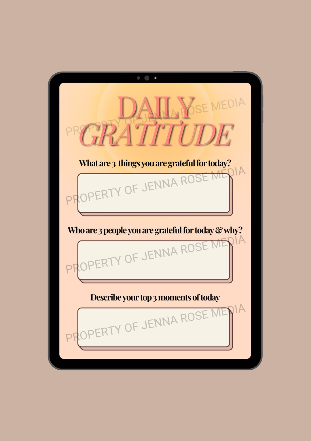 Simple Daily Gratitude Template for Canva - Etsy