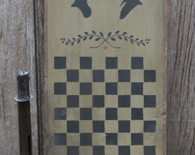 Primitive Wood Sign Colonial Checkerboard - Etsy