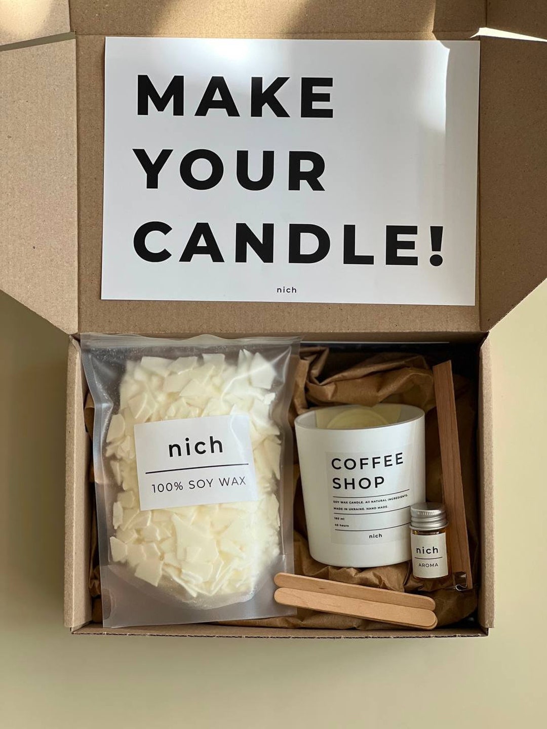 Soy Candle Making Kit, STARTER KIT, Beginners Soy Wax Candle DIY Kit ...