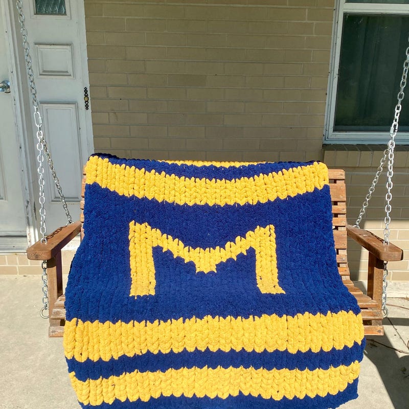 Michigan Blanket Pattern - Etsy