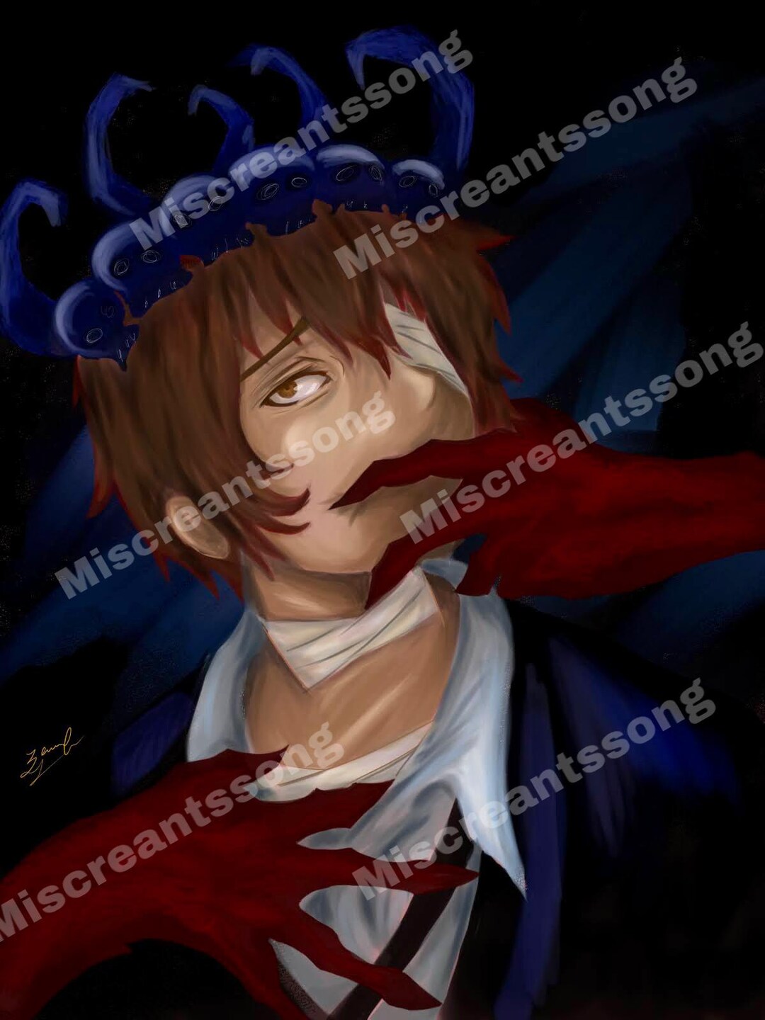 Osamu Dazai Demon Prodigy Bungo Stray Dogs Fan Art ** Free Shipping ...