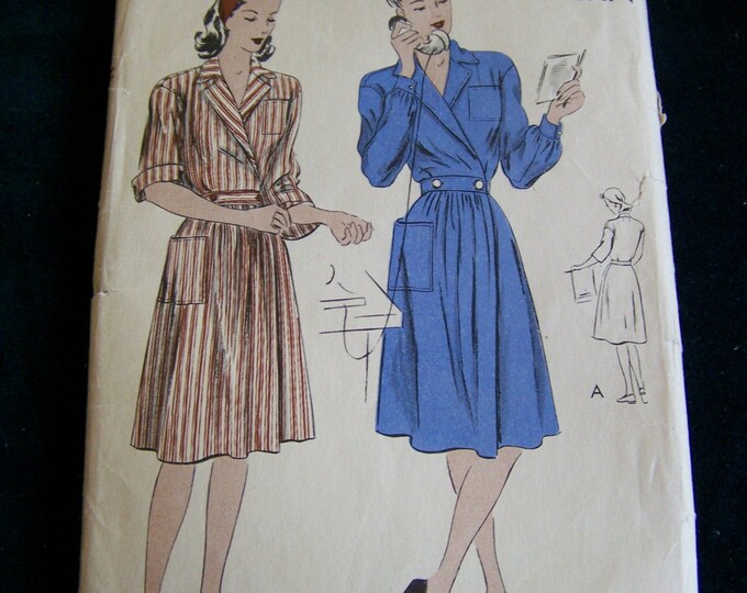 Vintage 40s Vogue Sewing Pattern Cover All Dress - Etsy