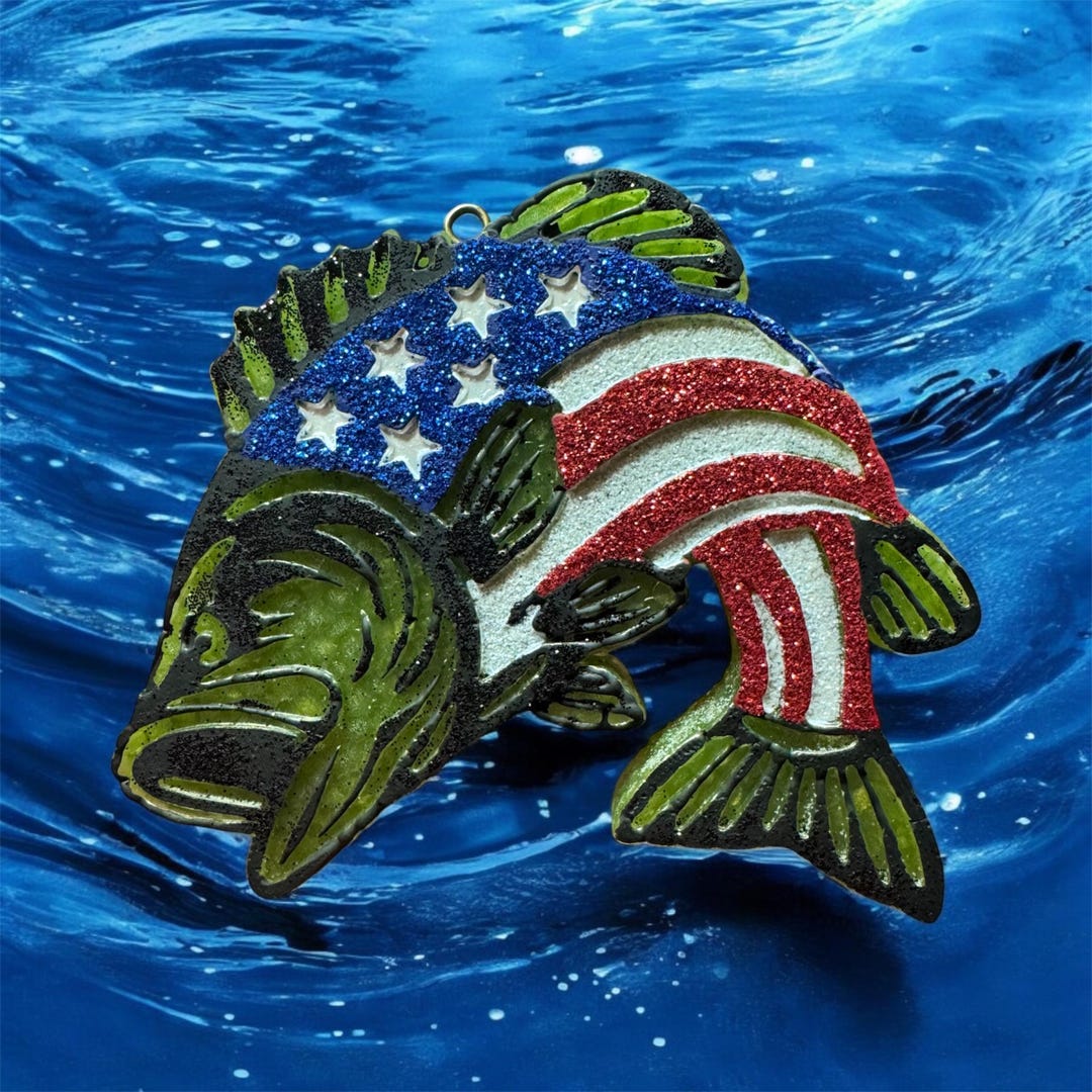 American Flag Fish Freshie - Etsy