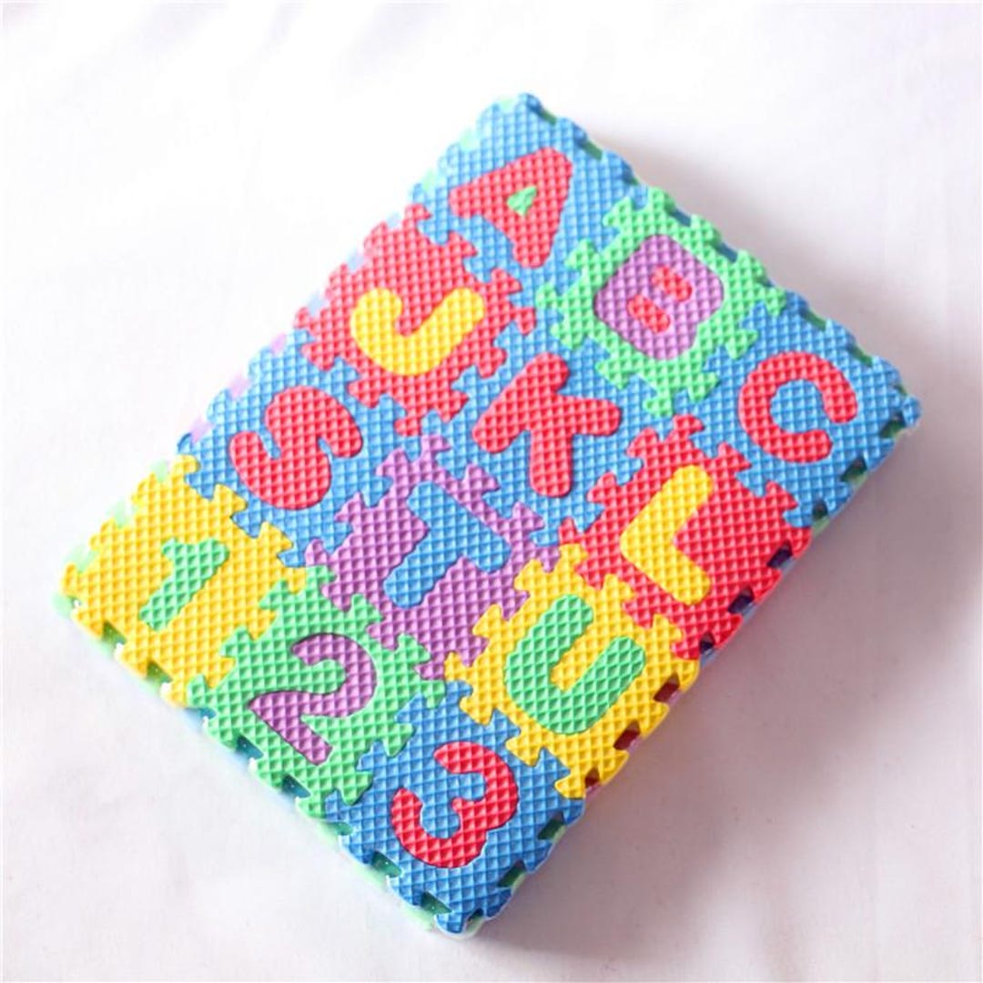 Mini Play Mat for Dollhouse Nursery Miniature Puzzle Foam With Letters ...