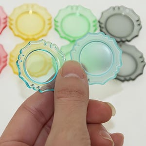 2pcs Cute Mini Food Plates Serving Plates for Mini Food Miniature Craft ...