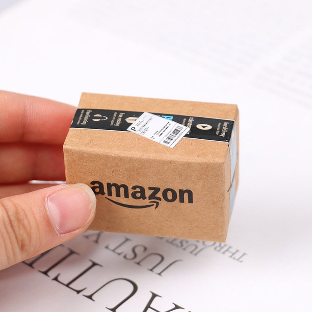 2 Mini Amazon Shipping Boxes Super Cute Miniature Shipping Boxes Tiny ...