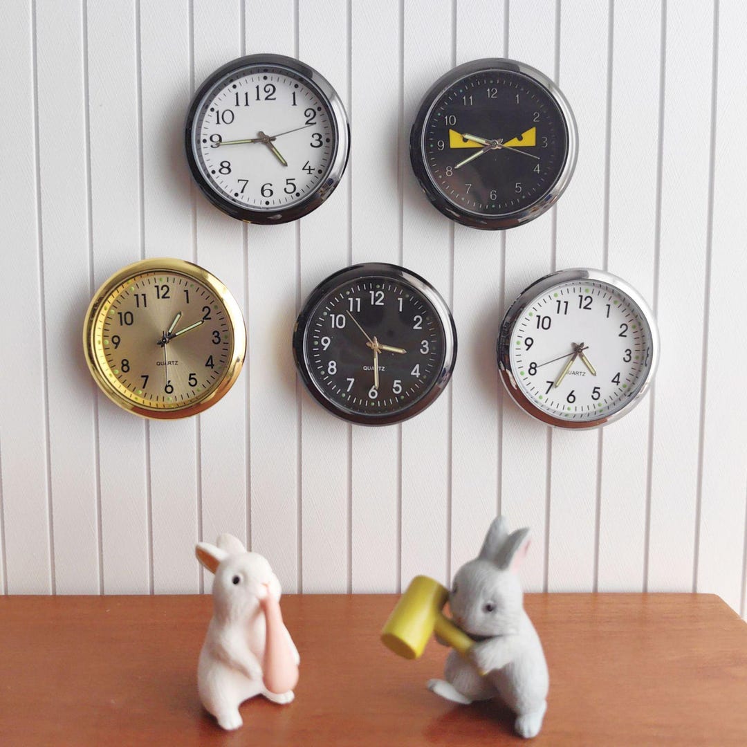 Real Working Miniature Clock Glow in the Dark Mini Clock for Dollhouses ...