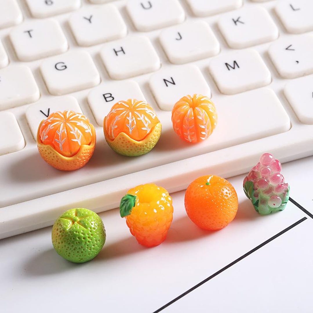 2pcs Miniature Fruits Mini Oranges Set Super Cute Mini Mandarin Oranges ...