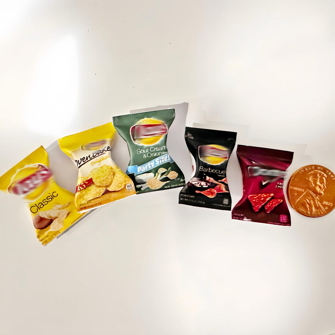 5pcs Miniature Snack Set Bags Miniature Potatoe Chips Mini Convenience ...