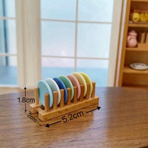 Wooden Miniature Plate Rack Miniature Drying Rack Miniature Plate ...