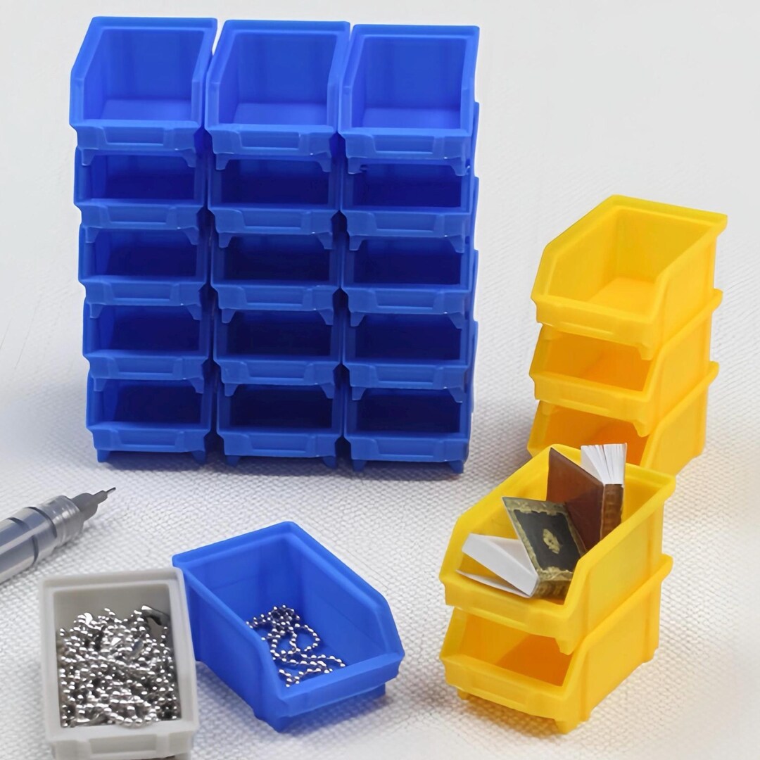 Miniature Stackable Storage Bins Miniature Containers Miniature Storage ...