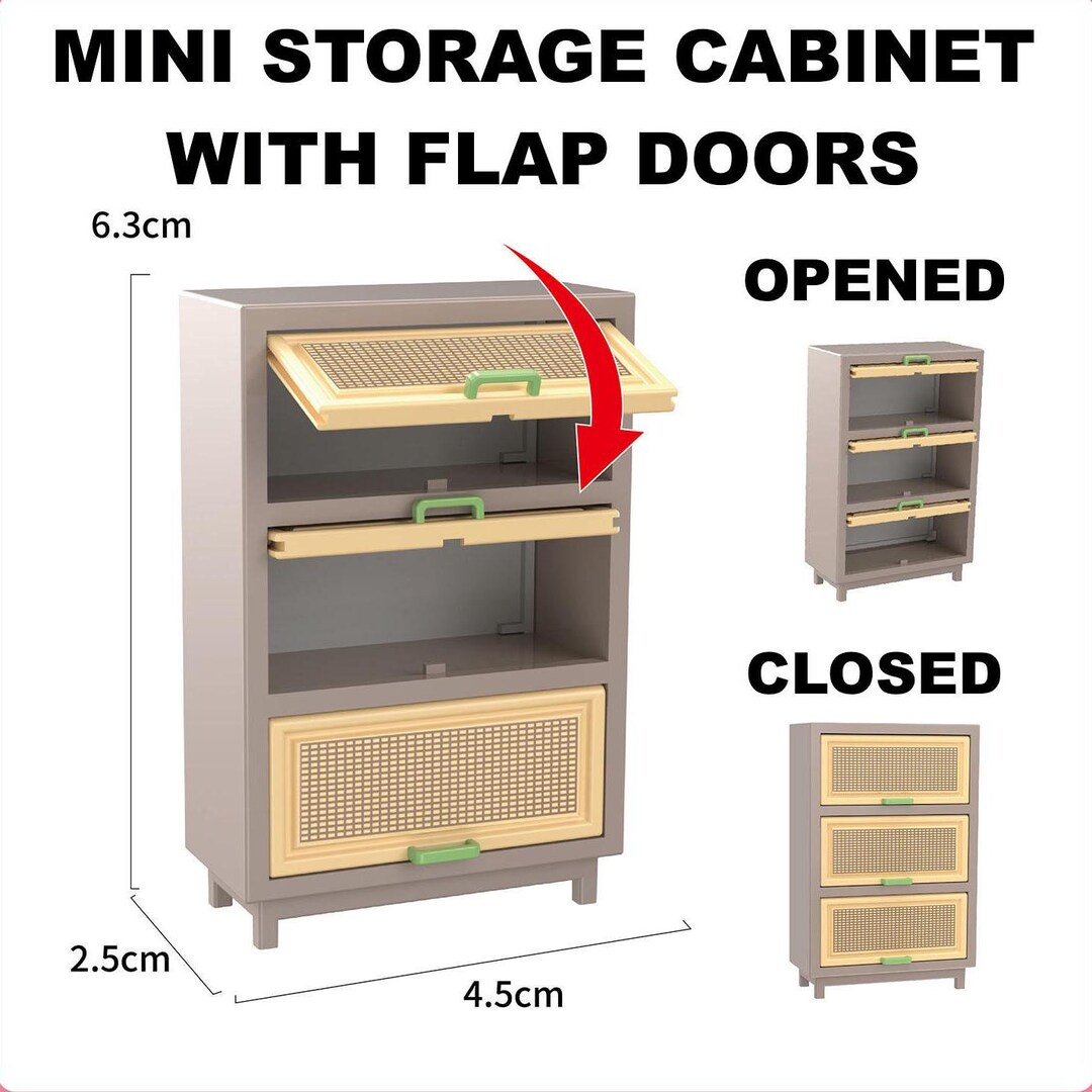Super Cute Realistic Mini Storage Cabinet Mini Shoe Storage Mini Food ...