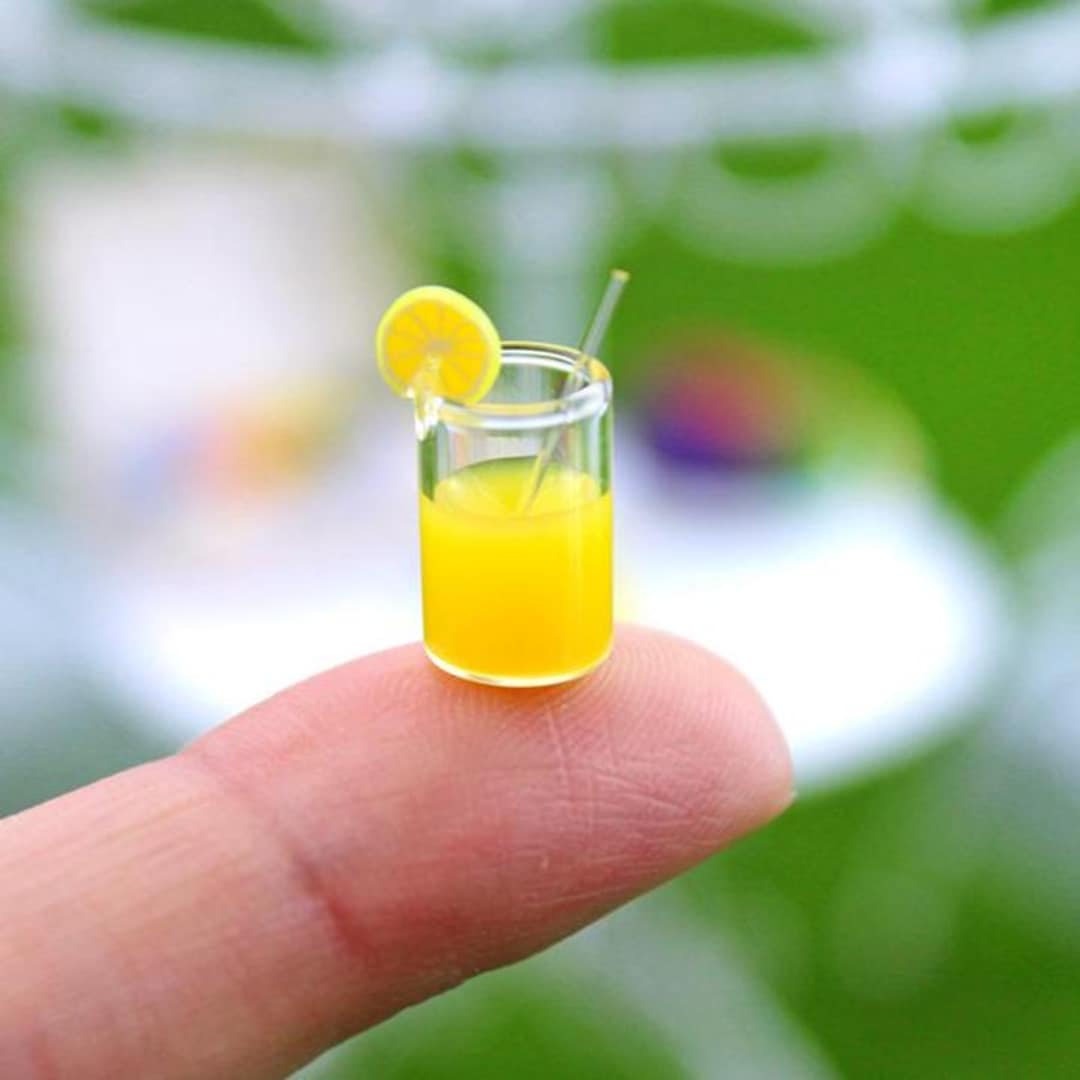 Cute Miniature Orange Juice Mini OJ Mini Juice With Straws Realistic ...