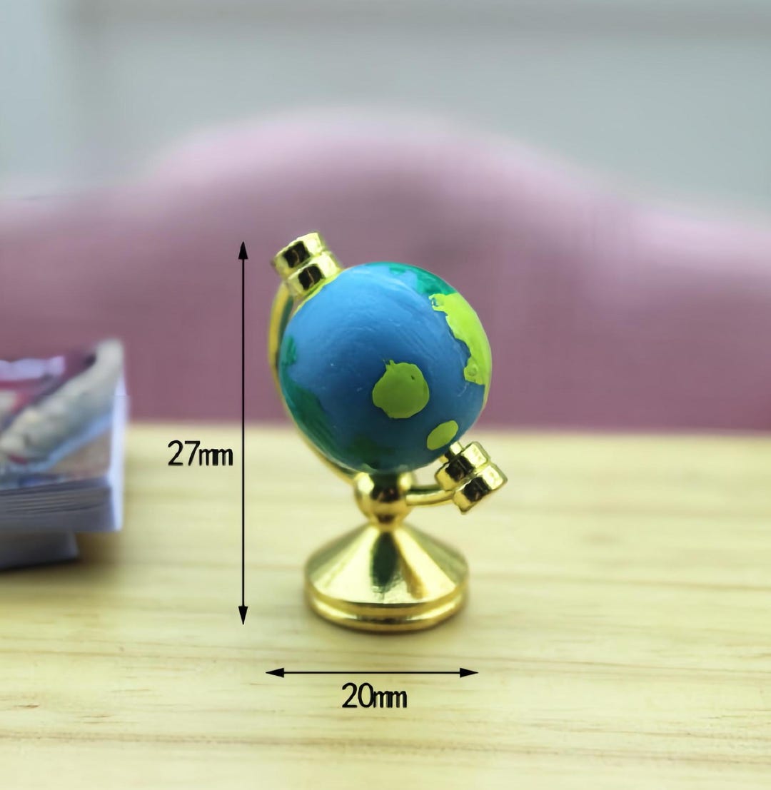 Miniature Globe Mini Earth Model Super Cute Miniature Decor Dollhouse ...