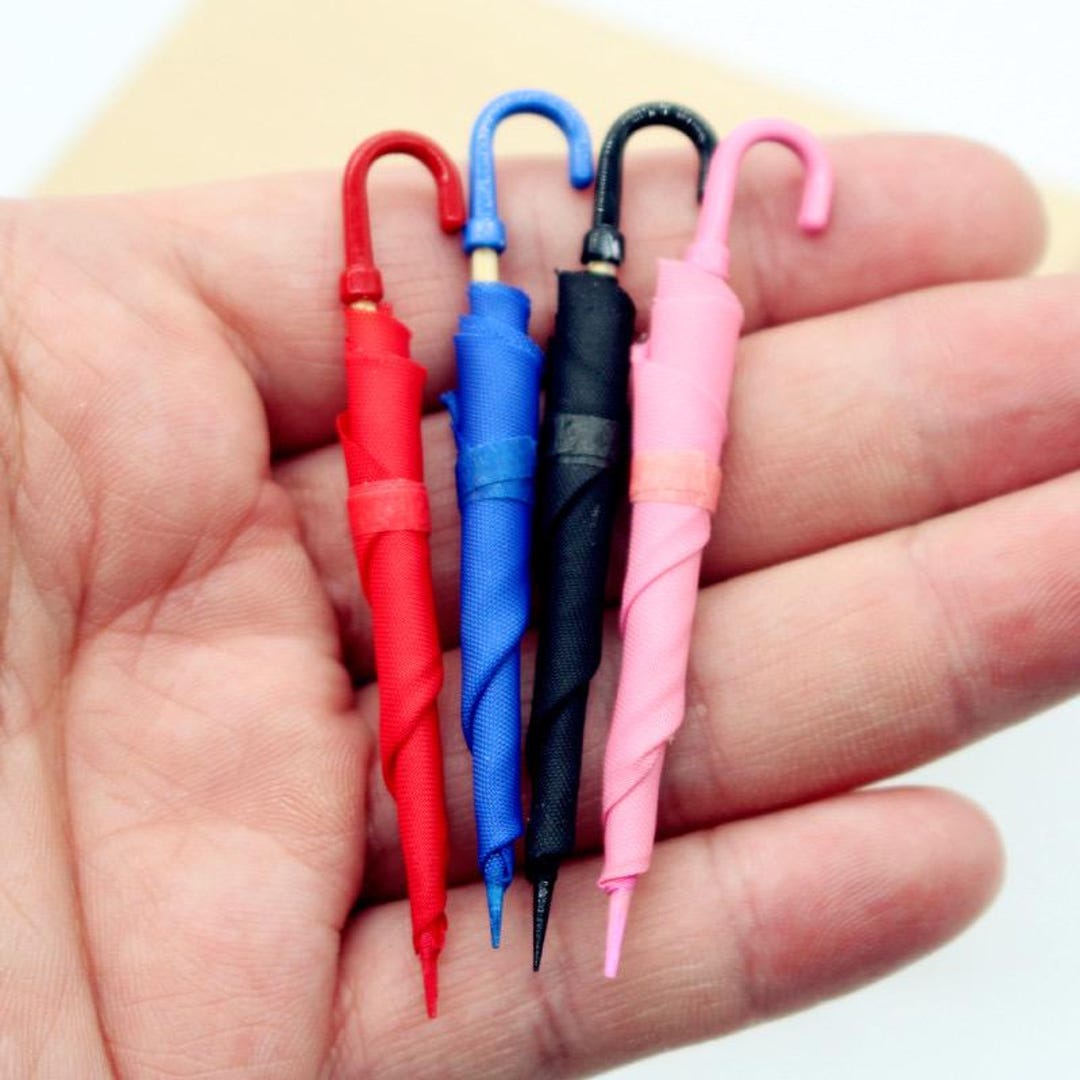Miniature Umbrella NOT Openable Realistic Mini Umbrella for Dolls ...