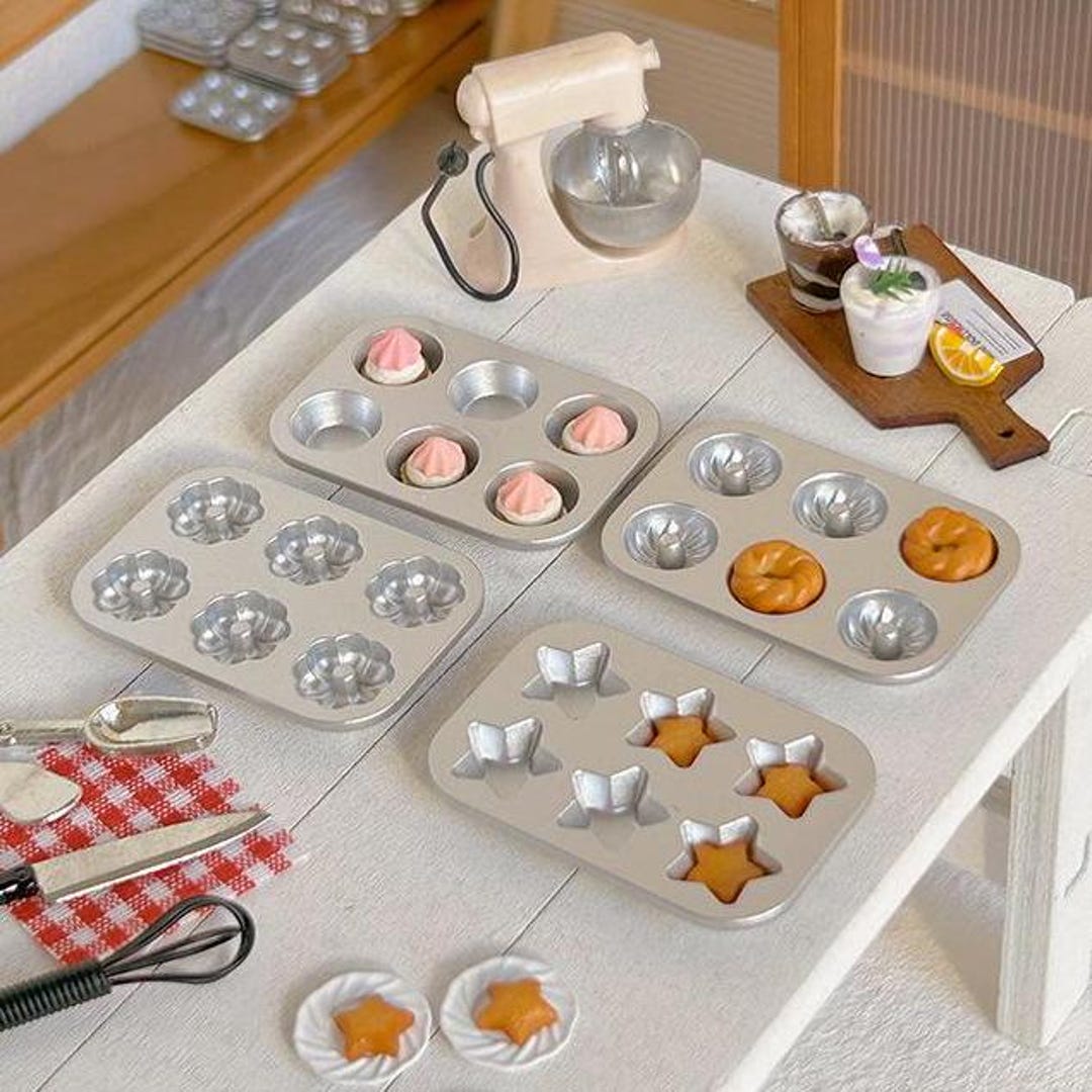 Miniature Bakeware Mini Baking Mold Miniature Baking Pans Mini Donut ...