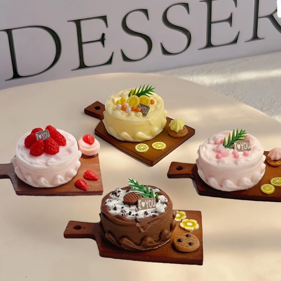 Miniature Cake With Serving Board Sets Mini Bakery Miniature Desserts ...
