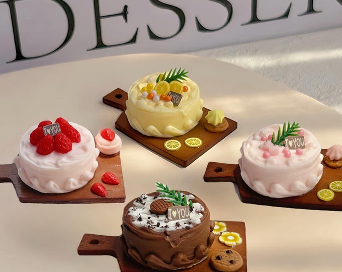 Miniature Cake With Serving Board Sets Mini Bakery Miniature Desserts ...